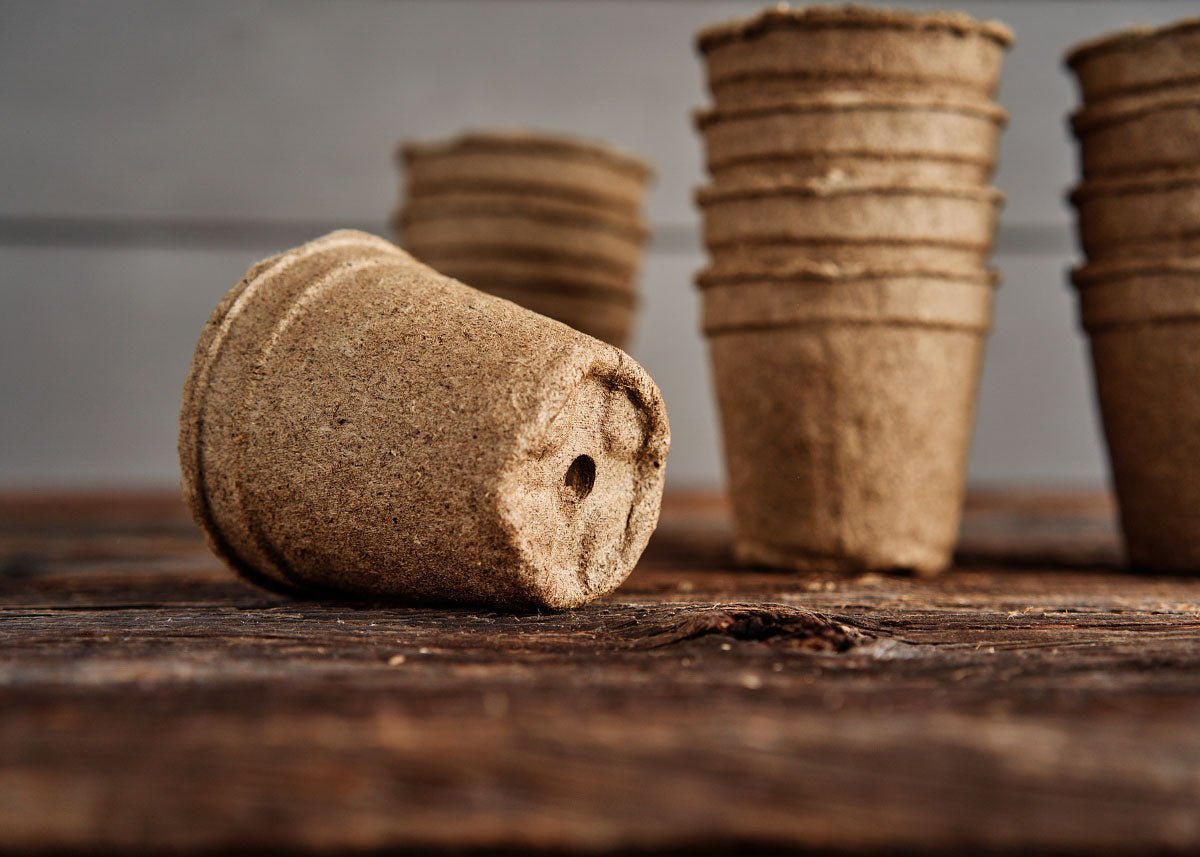 Biodegradable Garden Pots - 3" Round CowPots – 12 Pots – Bucktown Seed ...